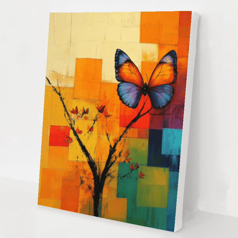 Paint Plot Beautiful Butterfly Paint by Number Kit