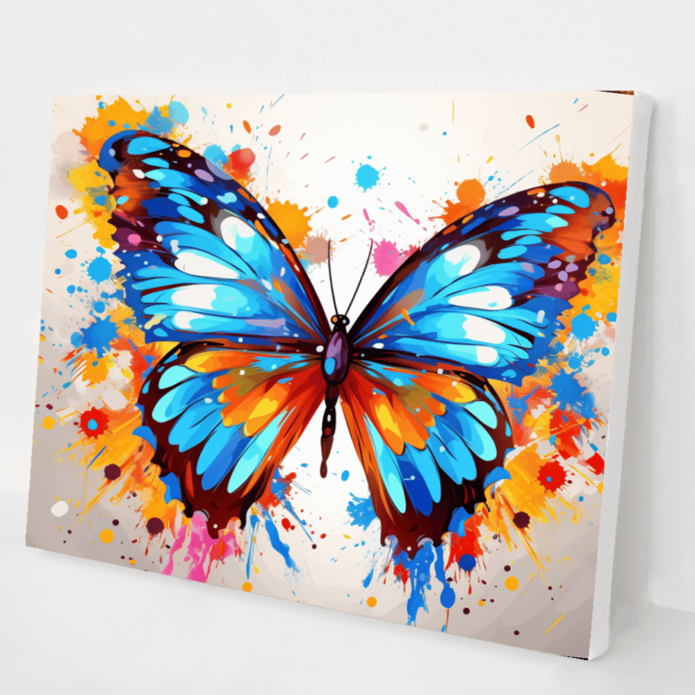 Paint Plot Beautiful Butterfly Paint by Number Kit
