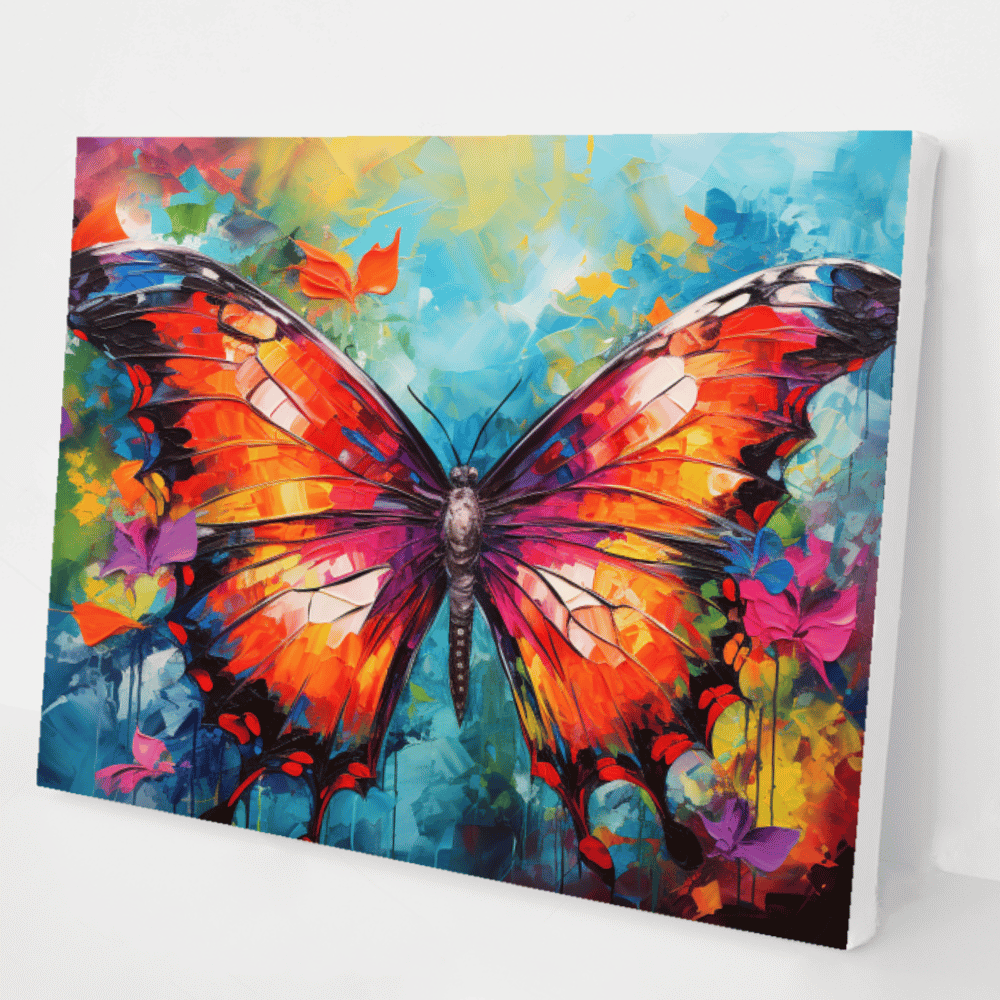 Paint Plot Beautiful Butterfly Paint by Number Kit