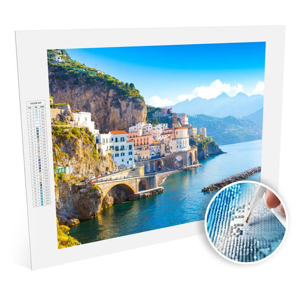 Paint Plot Amalfi Cityscape Diamond Painting Kit – Paint Plot Australia
