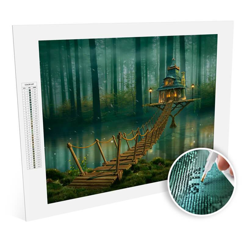 Paint Plot Tree Swamp Diamond Painting Kit