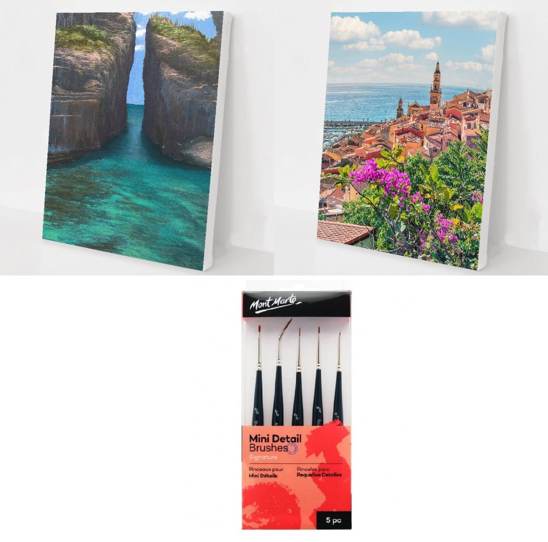 Best Sellers Bundle 10 (2 Paintings + 5 pcs mini detail brush set ...