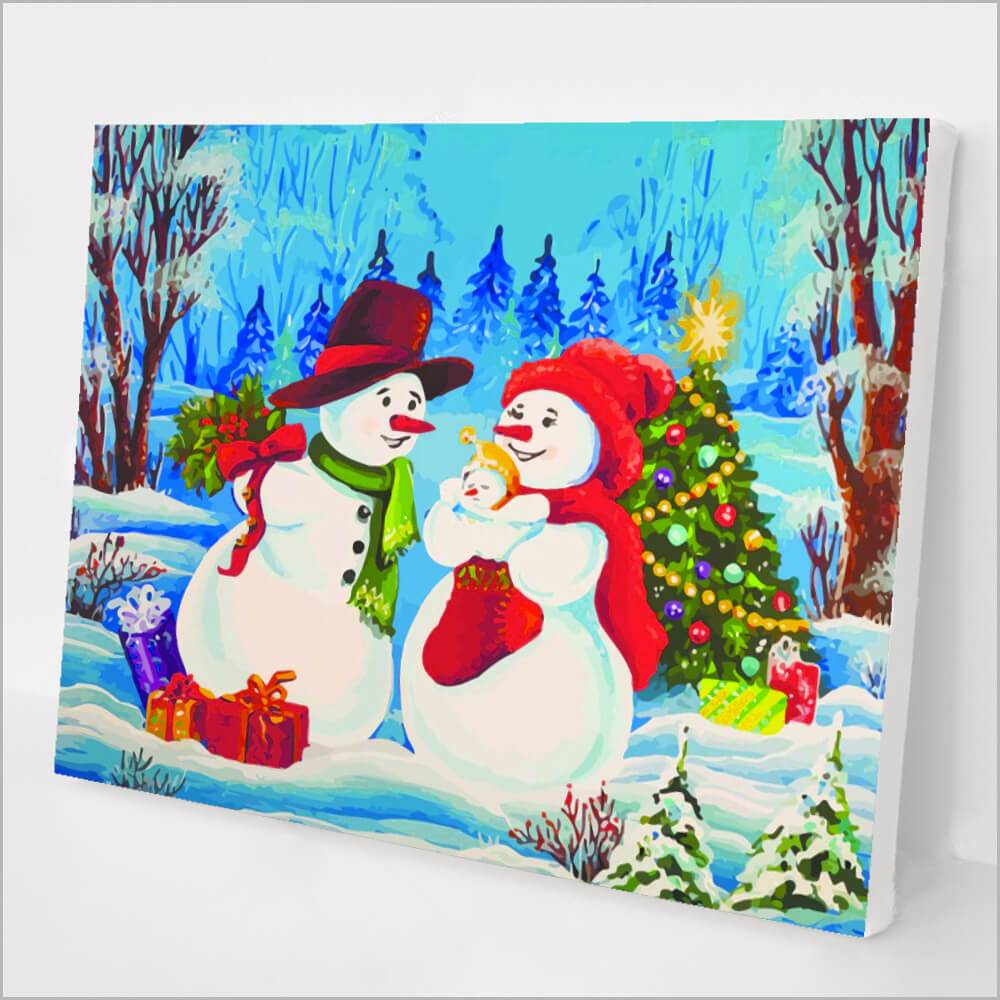 Snowman Family kit – Paint Plot